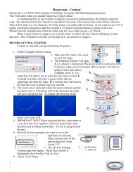 Setup Sheet - Mastercam
