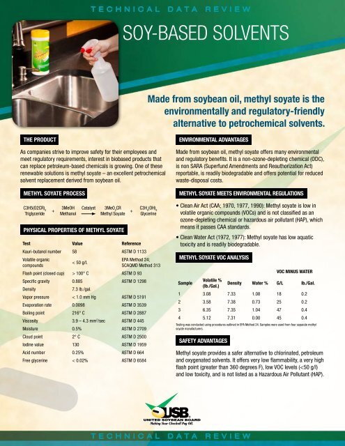 SOY-BASED SOLVENTS - Soy New Uses