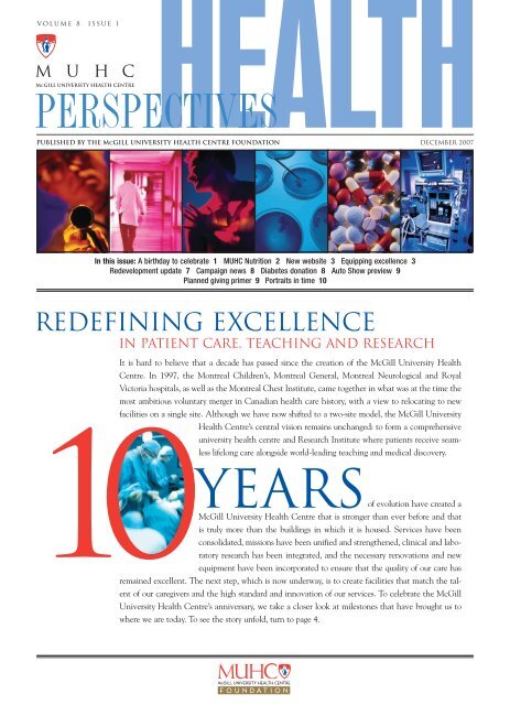 REDEFINING EXCELLENCE - MUHC Foundation