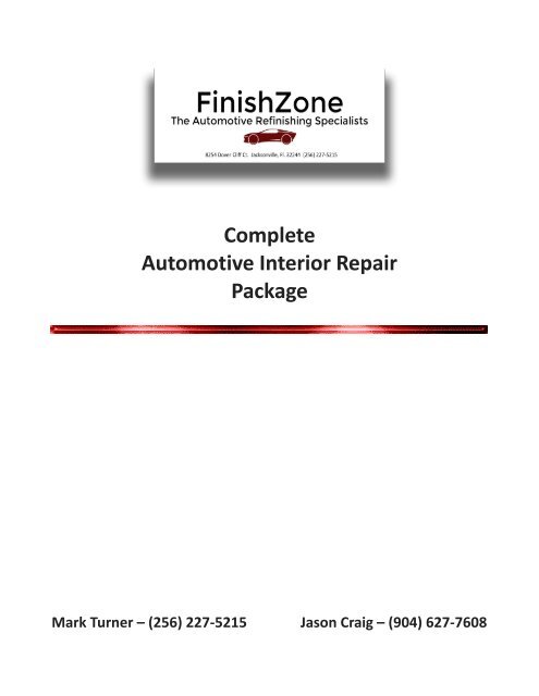 Complete Automotive Interior Repair Package