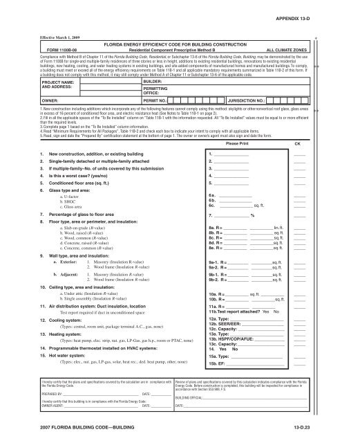 Form 1100B-08 .pdf - Florida Building Code