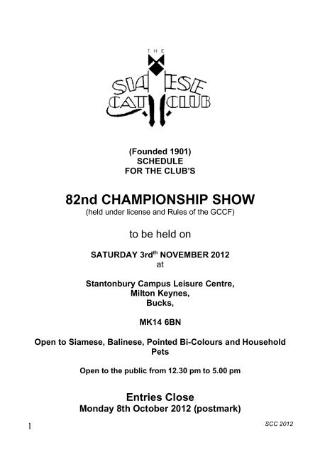 Schedule - Siamese Cat Breeder