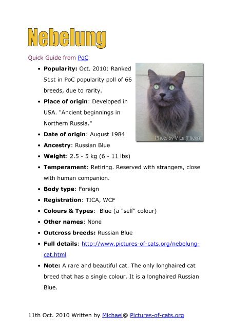 Quick Guide - Pictures of Cats