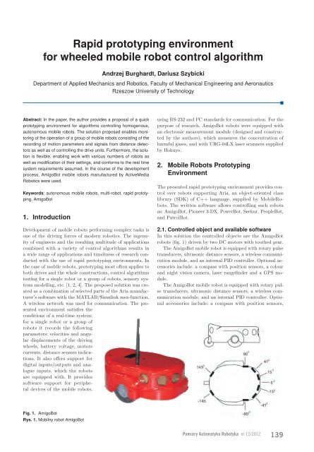 Rapid prototyping environment for wheeled mobile robot ... - PAR