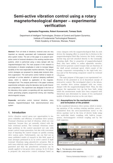 Semi Active Vibration Control Using A Rotary Par