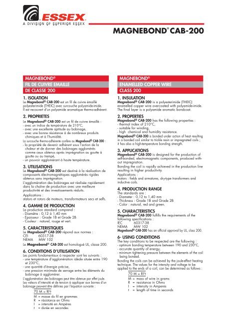 magnebondÂ® cab-200 - Superior Essex