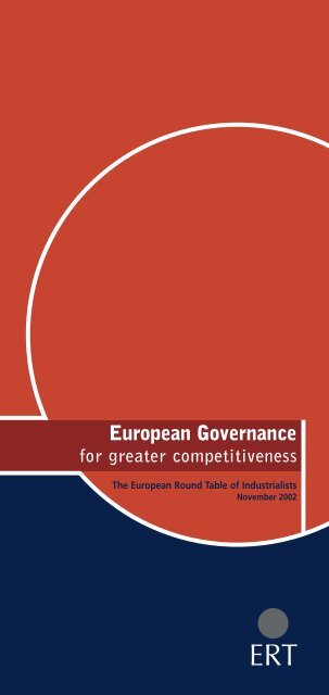 European Governance - European Round Table of Industrialists