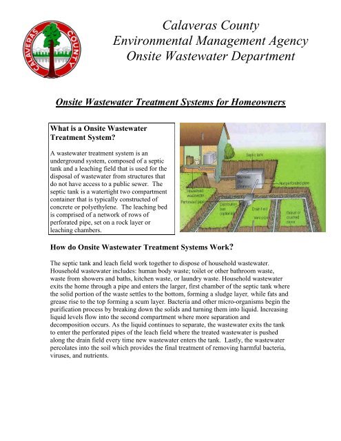 Onsite Wastewater Treatment Systems for ... - Calaveras County
