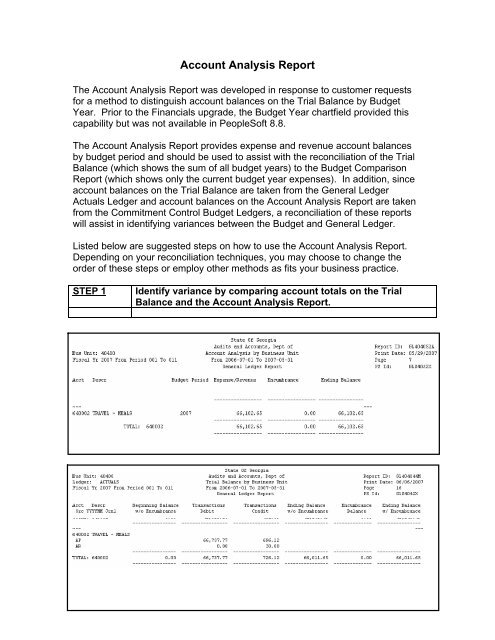 Account Analysis Report