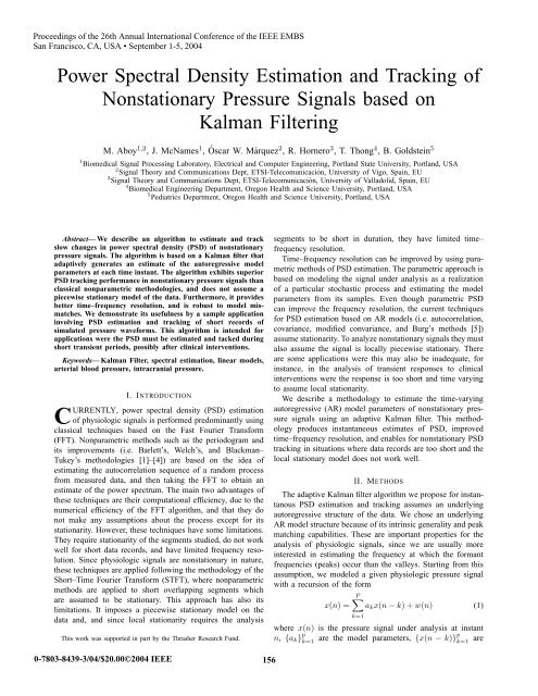 Power Spectral Density Estimation And Tracking Of Citeseerx