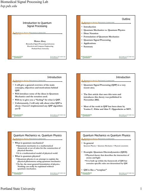 Quantum Signal Processing (QSP) - Biomedical Signal Processing ... Quantum Signal Processing (QSP) - Biomedical Signal Processing ...