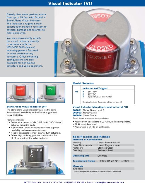 Visual Indicator (VI) - Imtex Controls