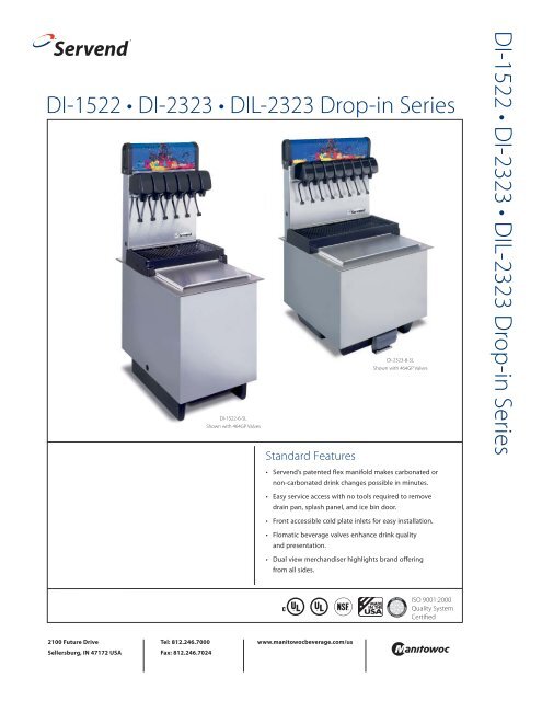 Drop-In Series Dispensers - Manitowoc Beverage Systems