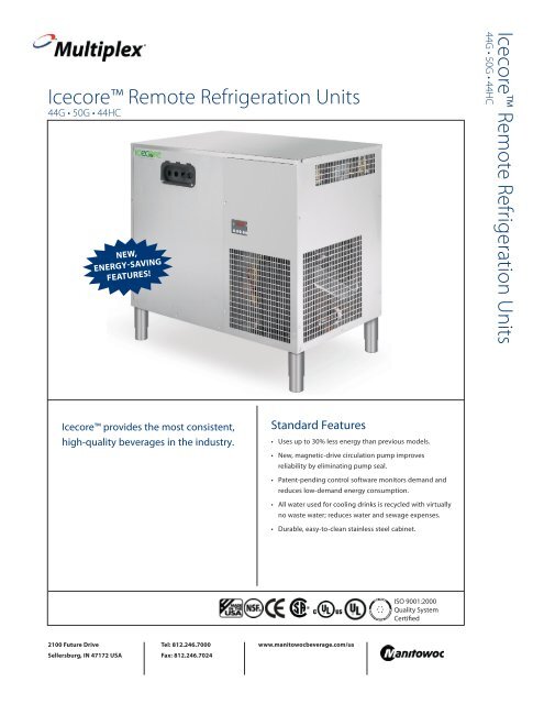 Multiplex Icecore 44HC, 44G & 50G Remote Chillers