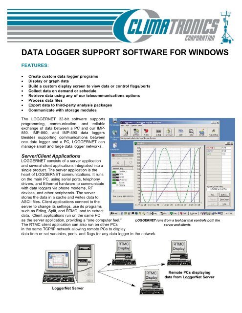 LOGGERNET, Data Logger Suport Software - CMB Control