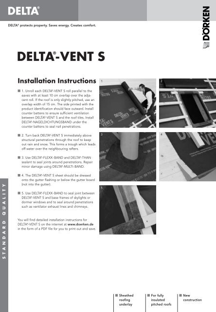 DELTAÂ®-VENT S Installation Instructions