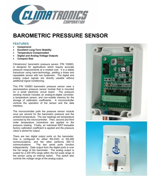 BAROMETRIC PRESSURE SENSOR