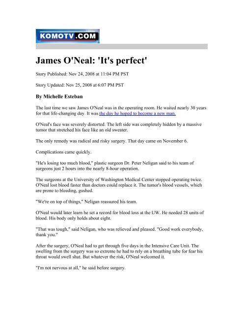 James O'Neal: 'It's perfect' - The Angel Rock Project