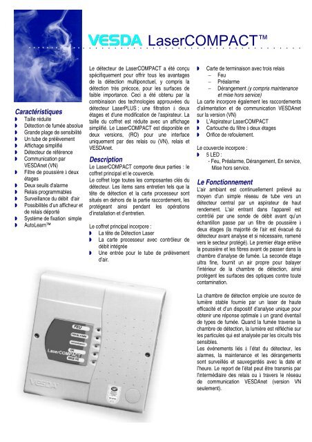 Documentation commerciale Vesda Laser Compact - newmatic