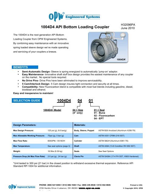 1004D4 API Bottom Loading Coupler - The Meter and Valve Company