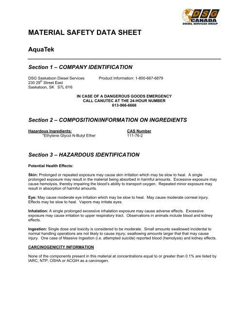MSDS Sheet - Diesel Services