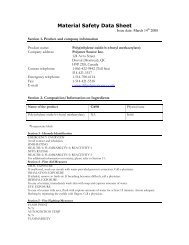 Material Safety Data Sheet - Polymer Source