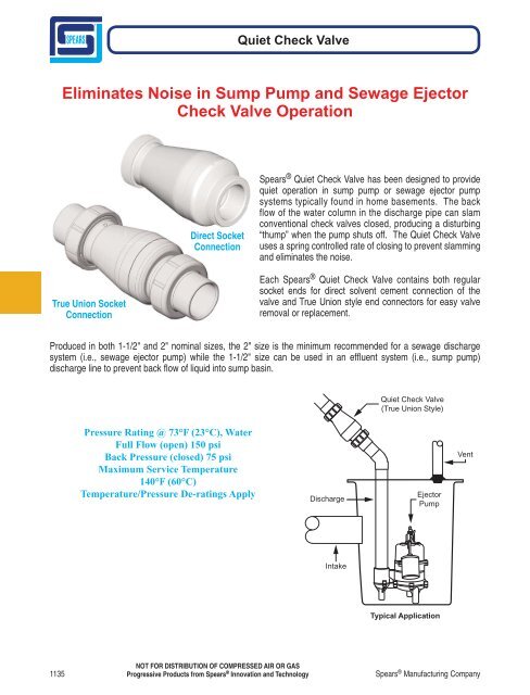 Quiet Check Valves - Spears Manufacturing Co.