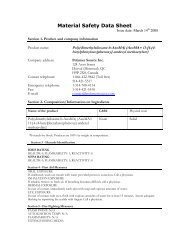 Material Safety Data Sheet - Polymer Source