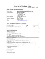 Material Safety Data Sheet - Polymer Source
