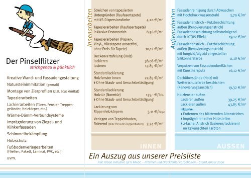 innen aussen - Der Pinselflitzer, Malermeister Sebastian Lohmann