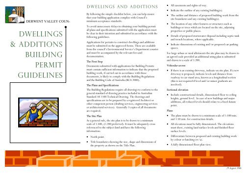 Dwellings and Additions Building Permit Guidelines