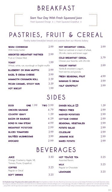 View Our Menu - Atlantis Casino Resort