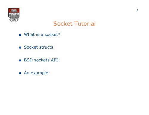 Socket Tutorial Dsl