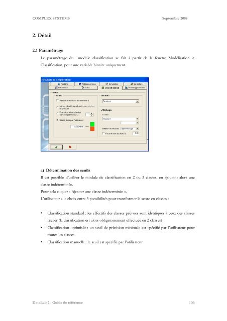 COMPLEX SYSTEMS Septembre
