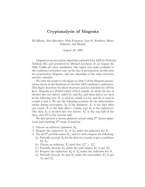 Cryptanalysis of Magenta.pdf