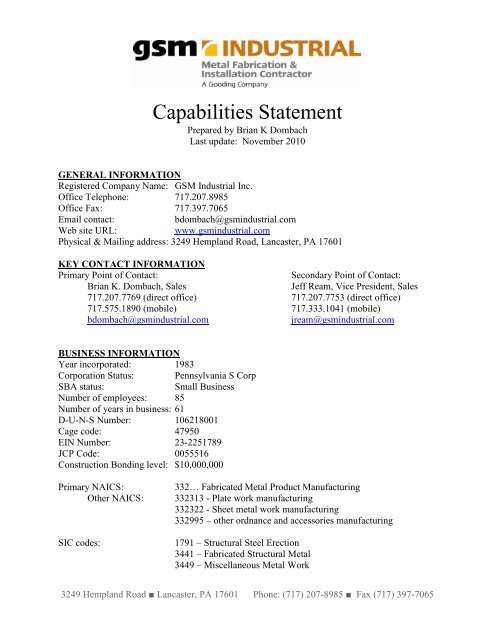 GSM Industrial Case Studies
