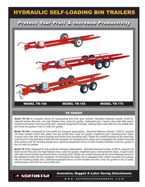 HYDRAULIC SELF-LOADING BIN TRAILERS - Rankin Equipment Co.