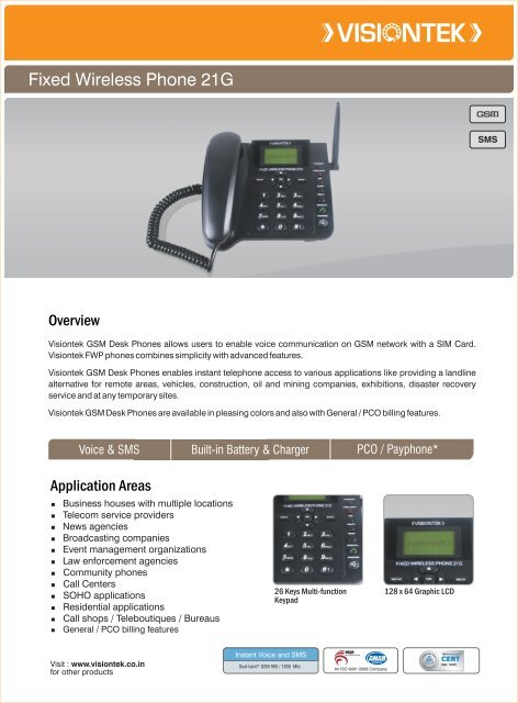 Fixed Wireless Phone 21G - Linkwell Telesystems (P) Ltd