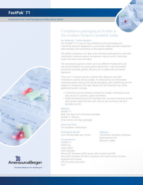 FastPak® 71 - AmerisourceBergen - Drug Corporation