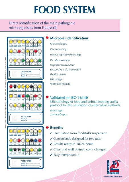 FOOD SYSTEM - Liofilchem