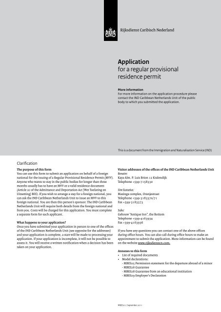 â application authorization for temporary stay 'mvv' â + list of documents