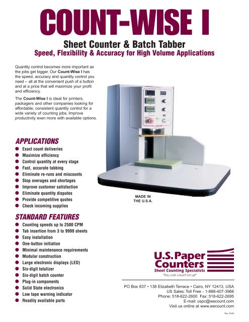 Count-Wise I - US Paper Counters