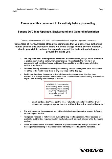 Volvo Car Customer Service - Navigation.com