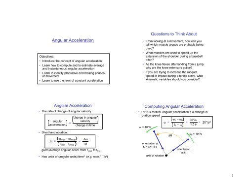 Angular Acceleration