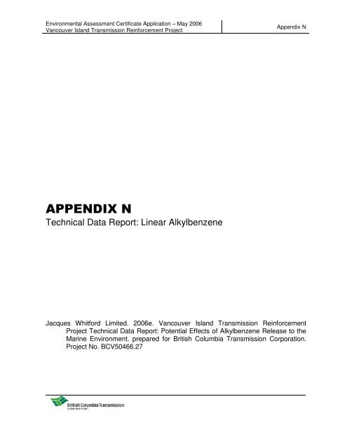APPENDIX N - BC Hydro - Transmission