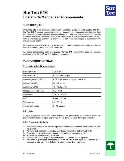 SurTec 616 - Surtec do Brasil