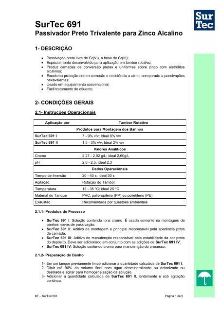 SurTec 691 - Surtec do Brasil