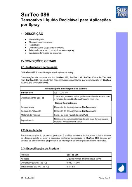 SurTec 086 - Surtec do Brasil