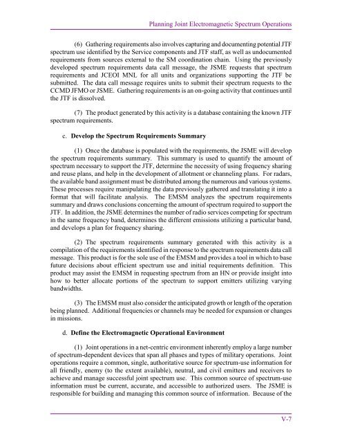 Chapter V 1. Procedures f