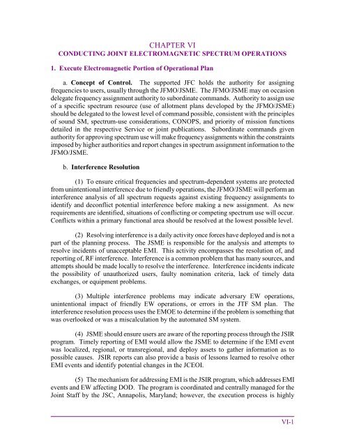 Chapter V e. Contingency